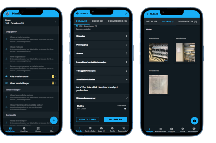 Mobilapp for FDV-systemet Plania