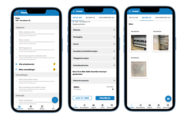 Mobilapp for FDV-systemet Plania